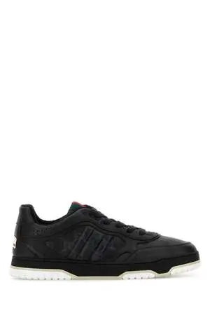Gucci Embossed Leather Low Top Sneakers