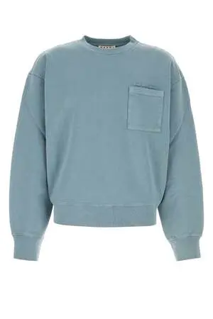 Marni Powder Cotton Sweatshirt - Light Blue