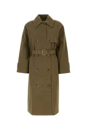 Michael Kors Double Breasted Belted Trench Jacket - Green