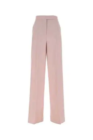 Max Mara Girone Wide-leg Wool-blend Pants - Pink