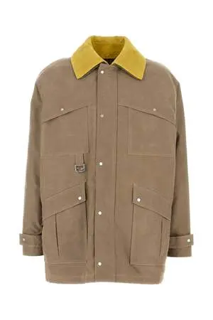 Fendi S Canvas Jacket With Nylon-cotton Construction - Beige O Tan