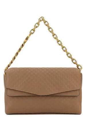 Gucci Gucci Biscuit Leather Medium Shoulder Handbag Camel