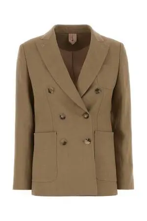 Max Mara Hemp Blend Gel Blazer - Camel