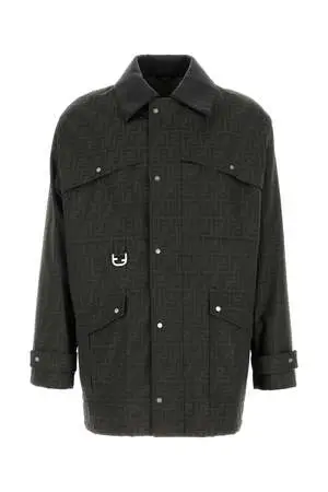 Fendi Embroidered Canvas Jacket For