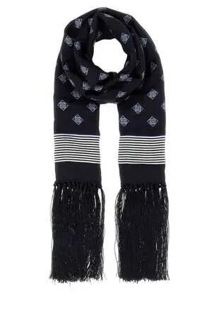 BODE Printed Silk Scarf, 150 Cm X 25 Cm - Blue