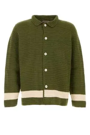 BODE Crochet Marsh Shirt - Green