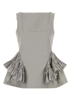 Dries Van Noten Dries Van Noten Cotton Casey Top Grey