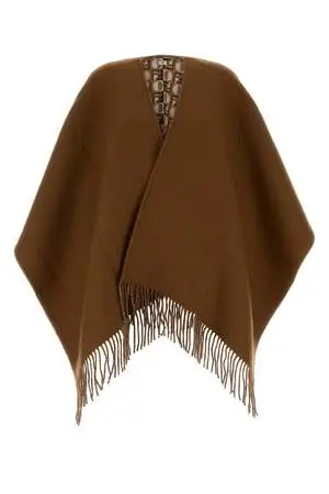 Fendi Reversible Wool-cashmere Cape - Brown