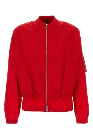 Fendi S Nylon Bomber Jacket - Red