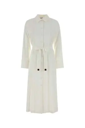 Max Mara Stretch Linen Blend Shirt Dress
