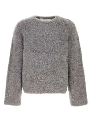 Séfr Fuzzy Bouclé Stretch Mohair Blend Jermaine Sweater - Grey