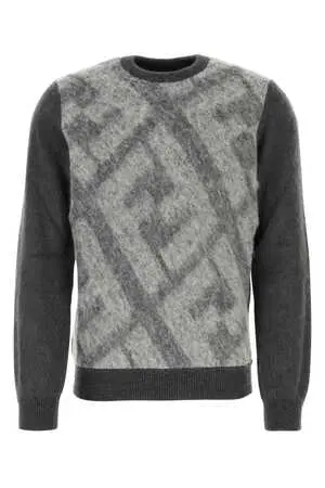 Fendi Embroidered Wool Blend Sweater For - Printed