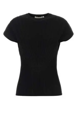 Sportmax Samba Viscose-blend Ribbed Mini Top - Black