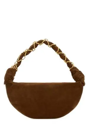 Saint Laurent Amalia Suede Shoulder Handbag With Dimensions 28cm Width X 12.5cm Height X 8cm Depth - Brown