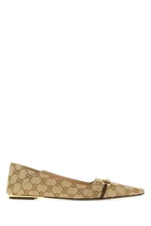 Gucci Gg Fabric Vittoria Ballerina Flats For - Printed