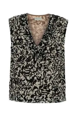 DRIES VAN NOTEN Dries Van Noten Printed Crepe College Top