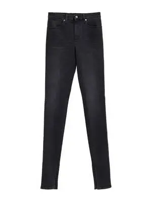 Gucci GUCCI Stonewashed Cotton Denim Slim-Leg Jeans With Italian Leather Brand Tag Nero