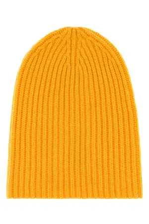 UMIT BENAN 100% Cashmere Beanie Hat - Yellow