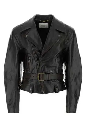 Saint Laurent Leather Jacket - Black