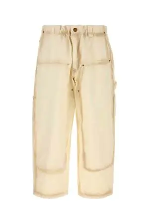 WILLY CHAVARRIA Toluca Workwear Wide-leg Cotton Pants - White