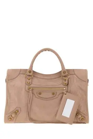 Balenciaga Antiqued Leather Medium City Handbag, 38.5 Cm W - Pink