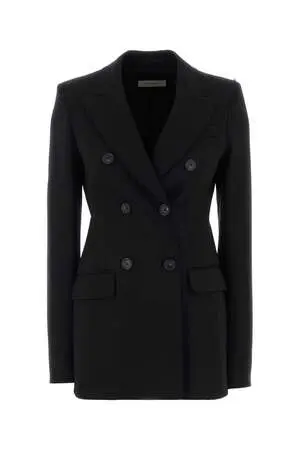 Sportmax Stretch T-shirt Blazer With Arco Draped Detail - Black