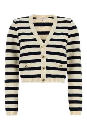 FRAME Frame Embroidered Cotton-Blend Cardigan