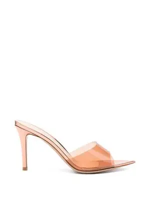 GIANVITO ROSSI Pointed Toe Plexi Stiletto Sandals