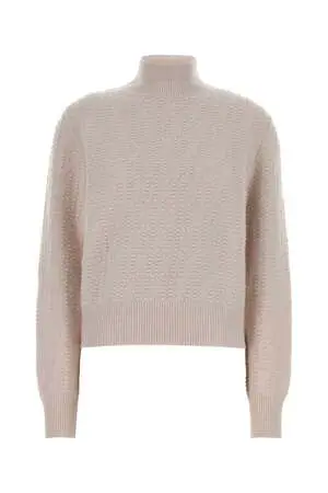 Fendi Stretch Wool-blend Textured High Neck Sweater