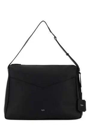 Max Mara Kipperl Leather Shoulder Handbag 39 Cm - Black
