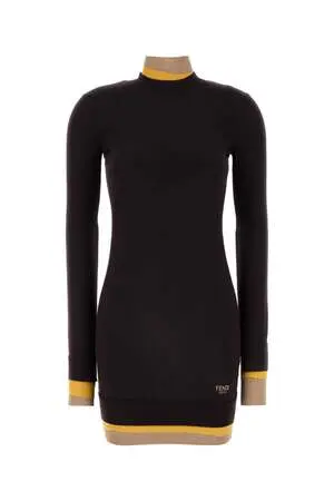 Fendi Wool-blend Knit Dress - Purple