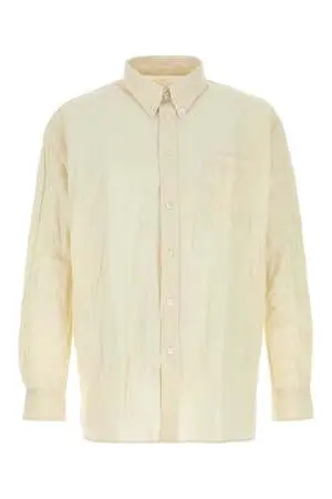 WILLY CHAVARRIA Cotton Poplin Shirt With Metal Fiber Accent - Yellow