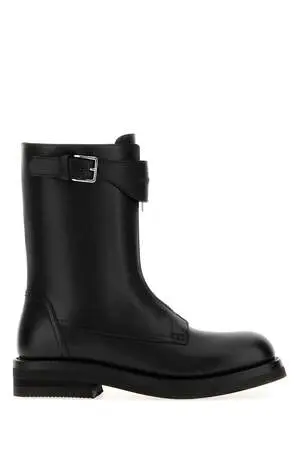 Alexander McQueen Calf Leather Chelsea Boots With Rubber Sole - Black