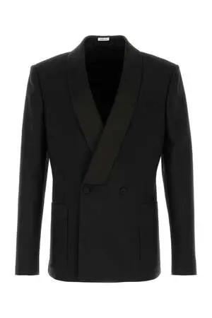 Alexander McQueen Wool-mohair Blend Blazer With Cupro Lining - Black