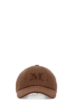 Max Mara Raffia Baseball Cap With Circense Detail - Brown
