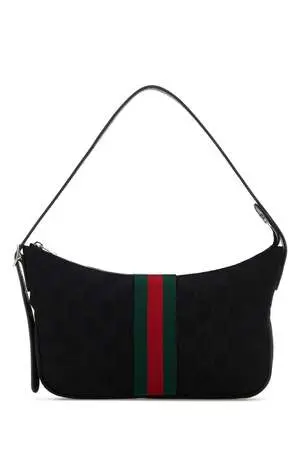 Gucci Mini Gg Fabric Shoulder Handbag, 22 X 13 X 3 Cm - Black