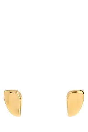 Bottega Veneta Mini Prisma Sterling Silver Earrings, 2 Cm X 3 Cm - Gold