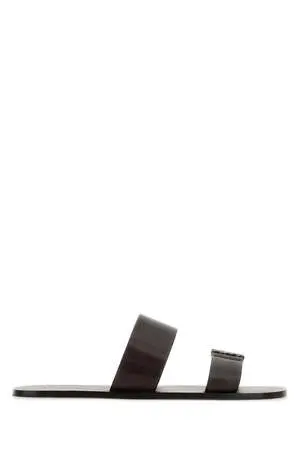 Saint Laurent Leather Slip-on Slides
