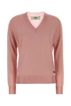 Fendi Stretch Viscose Sweater - Pink