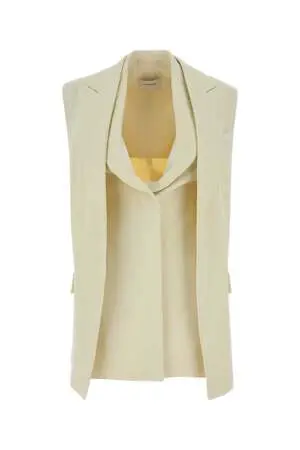 SPORTMAX Sportmax Cream Stretch Crepe Campale Vest