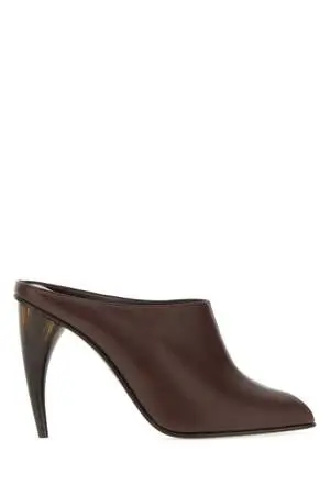 Alexander McQueen Leather Pumps With 10.5 Cm Heel - Brown
