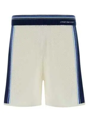 Casablanca Mesh Bermuda Shorts - White