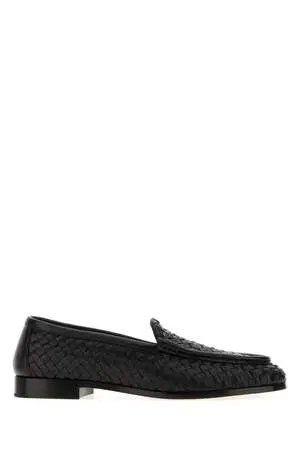 Bottega Veneta Woven Lambskin Leather Loafers