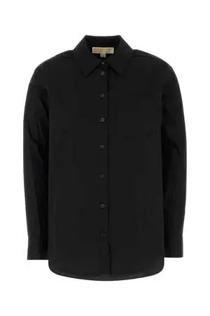 Michael Kors Stretch Poplin Shirt With Striped Detail