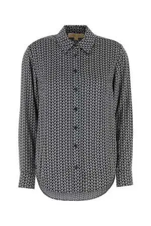 Michael Kors Embroidered Satin Shirt - Printed