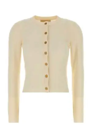 Michael Kors Wool-blend Stretch Cardigan - Yellow