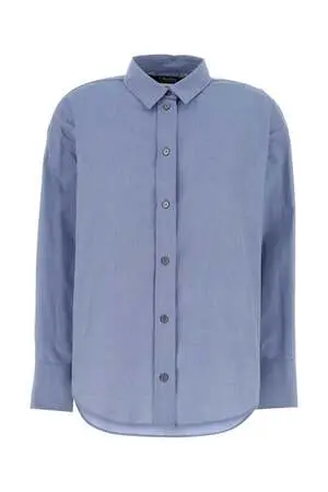 S MAXMARA Oxford Adele Shirt - Light Blue