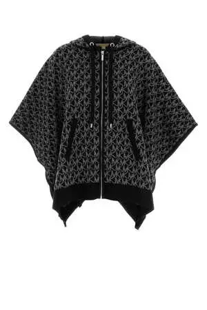 Michael Kors Zip-up Monogram Poncho