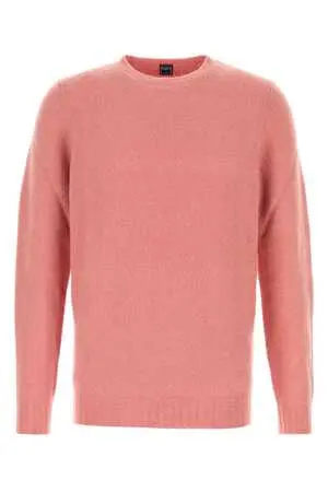 Fedeli Salmon Stretch Wool Blend Sweater For - Pink
