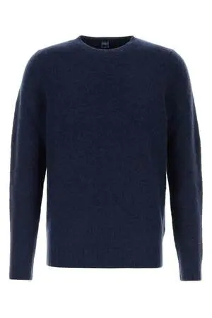 Fedeli Stretch Wool Blend Sweater For - Blue